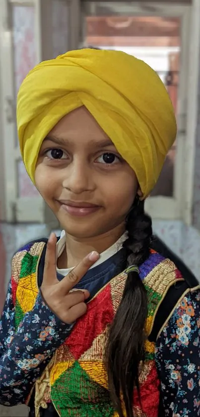 Colorful Kid's Portrait Wallpaper - free download