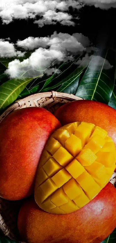 Colorful Mango Basket Wallpaper - free download
