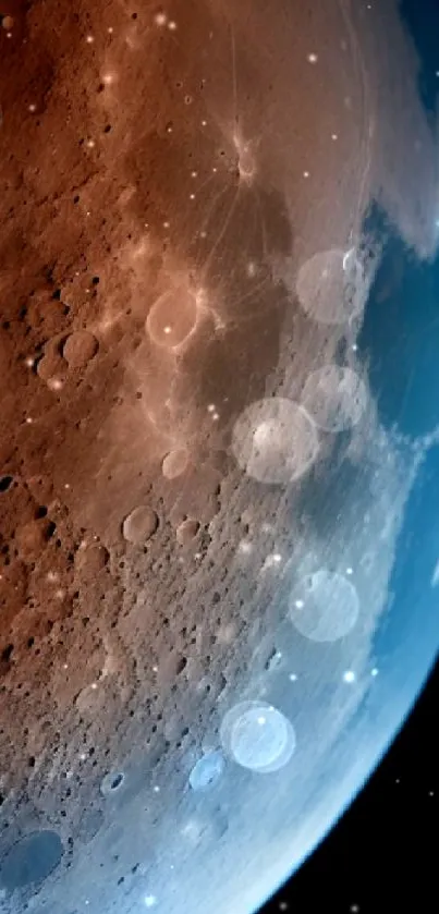 Colorful Moon Surface Wallpaper - free download