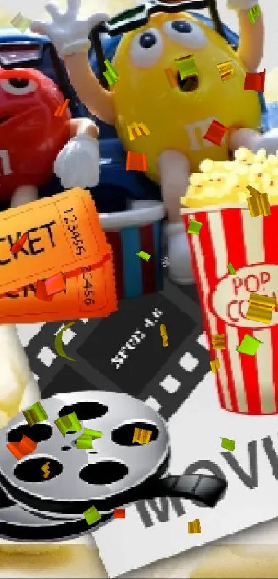 Colorful Movie Night Wallpaper - free download