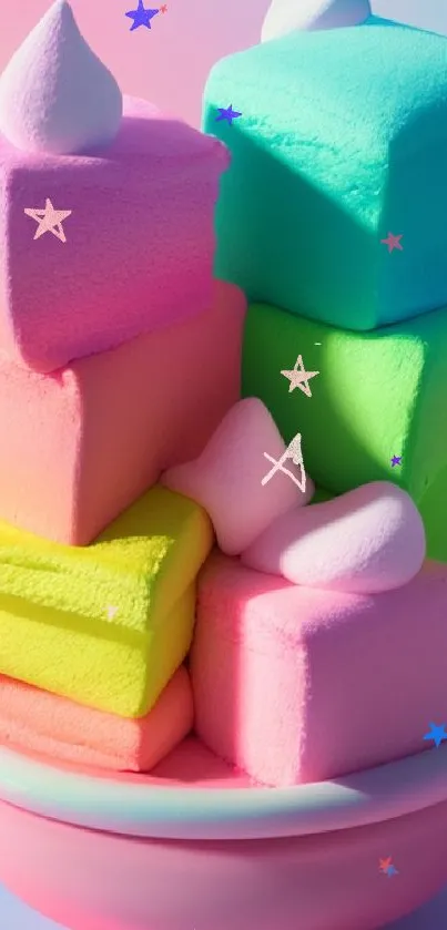 Colorful Pastel Marshmallow Art - free download