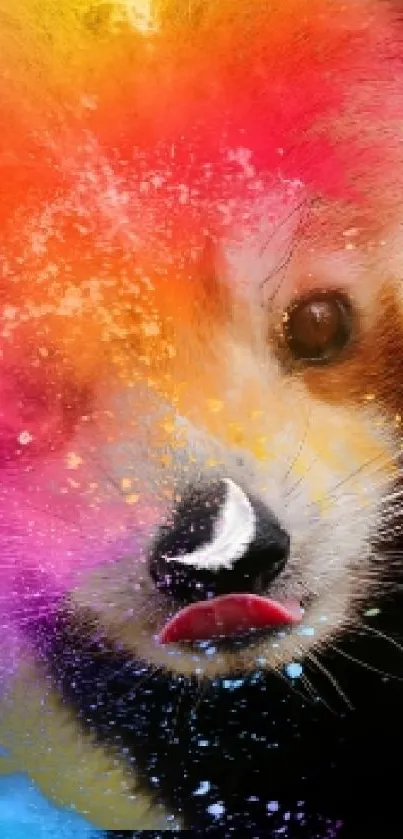 Colorful Red Panda Art - free download