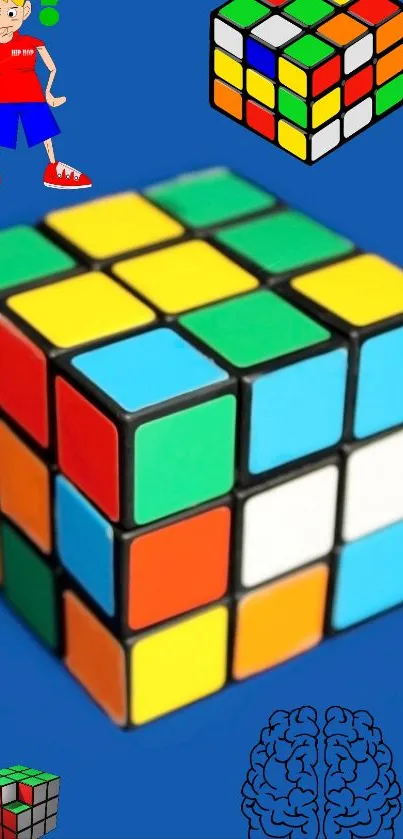 Colorful Rubik's Cube Background - free download
