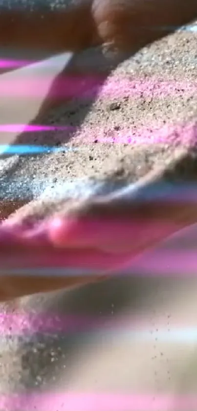 Colorful Sand in Hand Wallpaper - free download