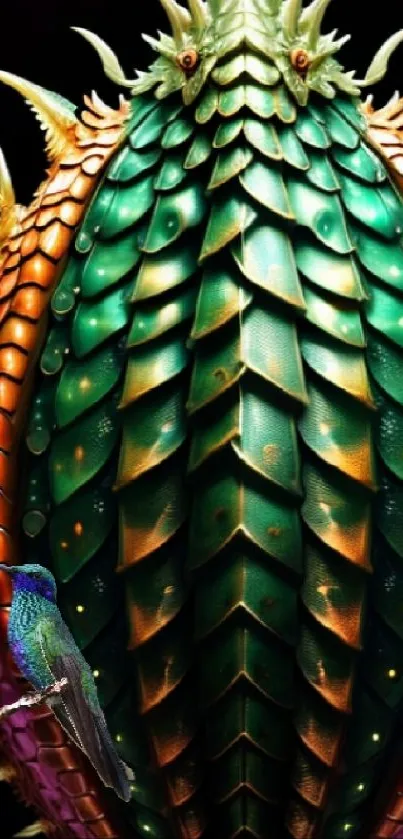 Colorful Scales and Bird Art - free download