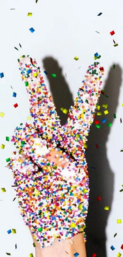 Colorful Sprinkle Peace Sign - free download