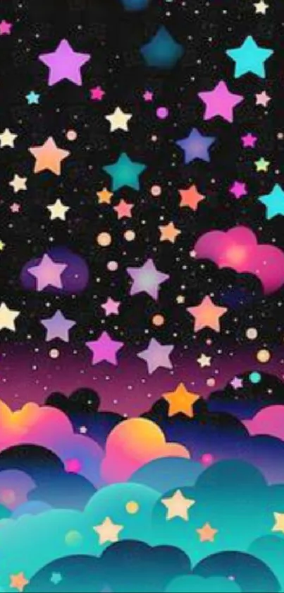 Colorful Starry Night Wallpaper - free download