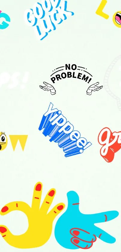 Colorful Text Emojis Wallpaper - free download