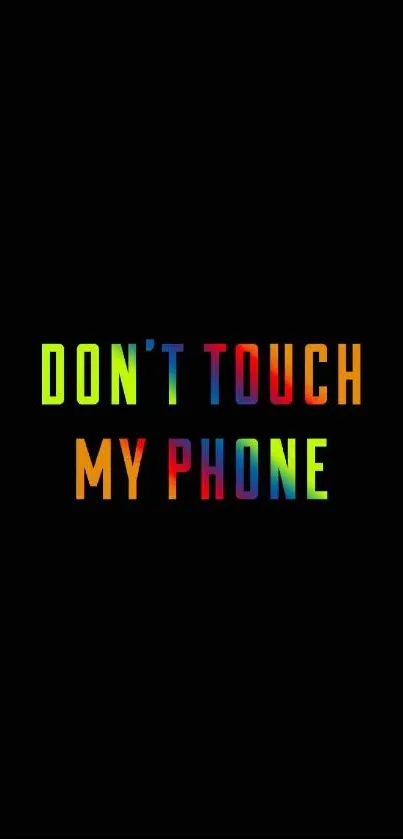 Colorful Text on Black Wallpaper - free download