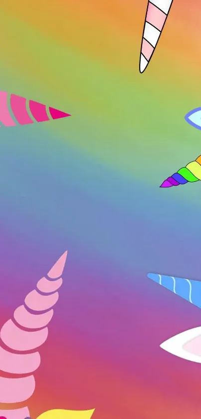 Colorful Unicorn Horns Art - free download