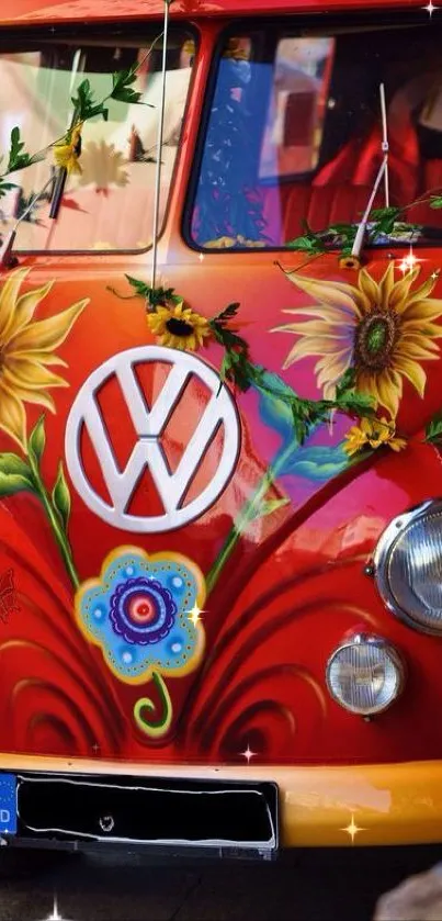 Colorful Vintage Van Art - free download