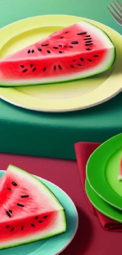 Colorful Watermelon Art Wallpaper - free download
