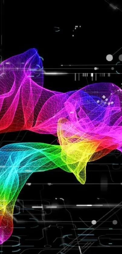Colorful Wave Phone Design - free download