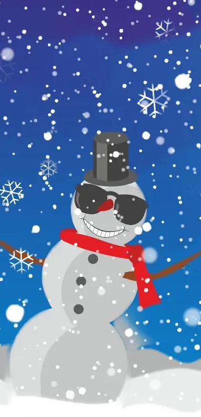 Cool Snowman Winter Wallpaper - free download