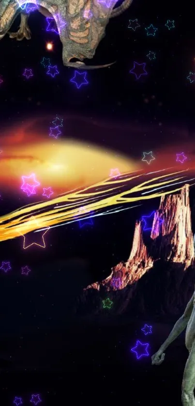 Cosmic Alien Fantasy Wallpaper - free download