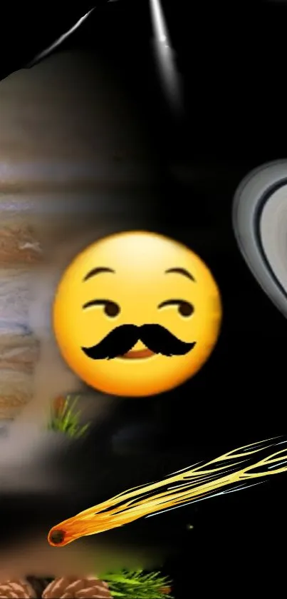 Cosmic Emoji Adventure Wallpaper - free download