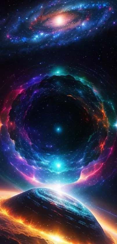 Cosmic Galaxy Vortex Wallpaper - free download