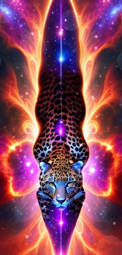 Cosmic Leopard Art Wallpaper - free download