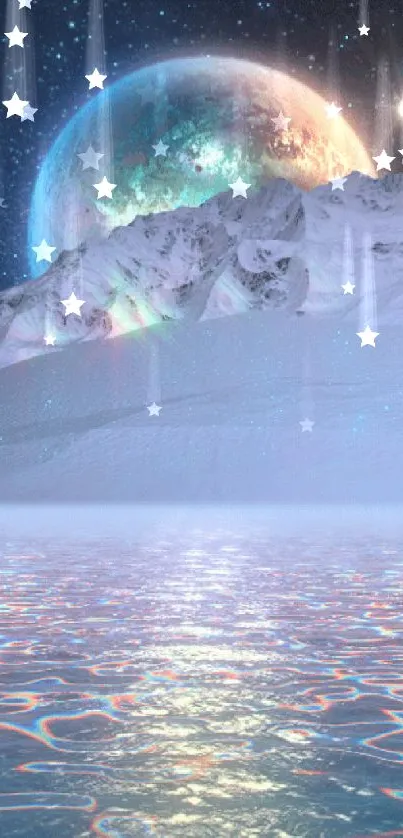 Cosmic Ocean Landscape Wallpaper - free download