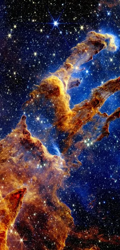 Cosmic Pillars Galaxy Wallpaper - free download