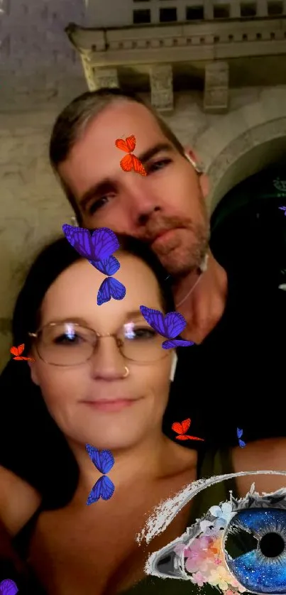Couple with Artistic Eye Design - free download