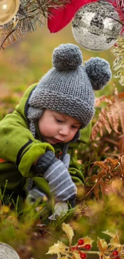 Cozy Autumn Baby Wallpaper - free download