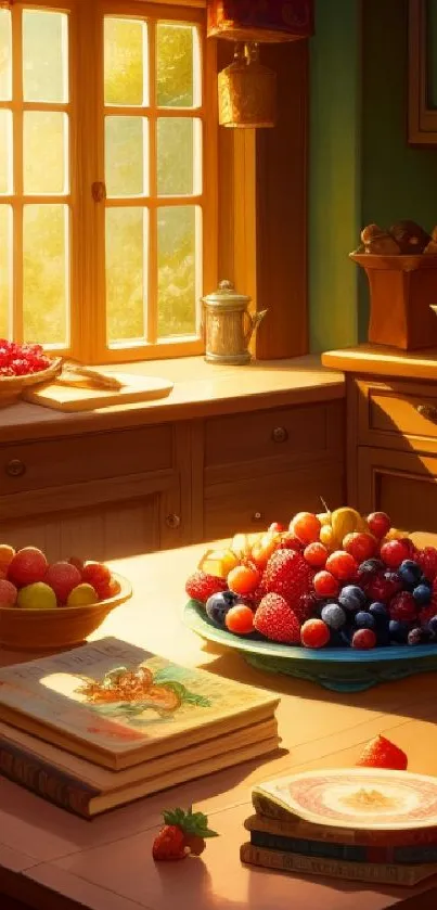 Cozy Kitchen Fruit Wallpaper - free download