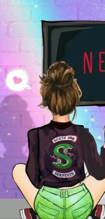 Cozy Netflix Chill Art Wallpaper - free download