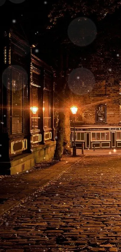 Cozy Night Street Wallpaper - free download