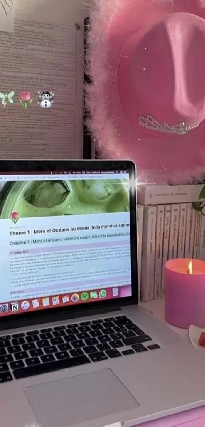 Cozy Pink Desk Vibes - free download