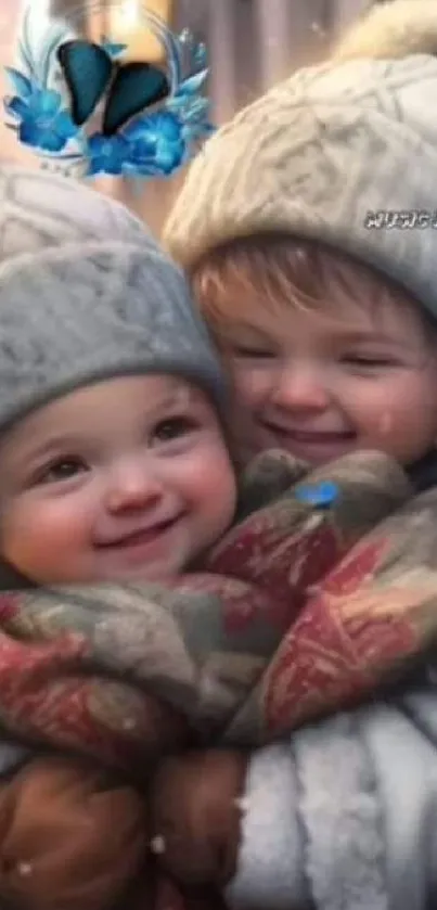 Cozy Winter Hug Wallpaper - free download