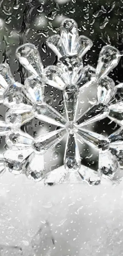 Crystal Snowflake Winter Wallpaper - free download