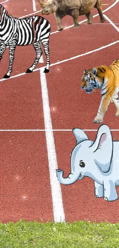 Cute Animal Race Wallpaper - free download