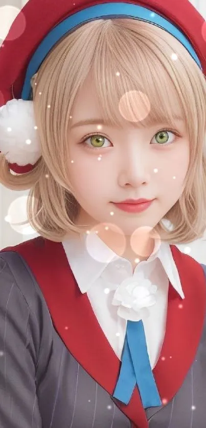 Cute Anime Cosplay Girl Art - free download