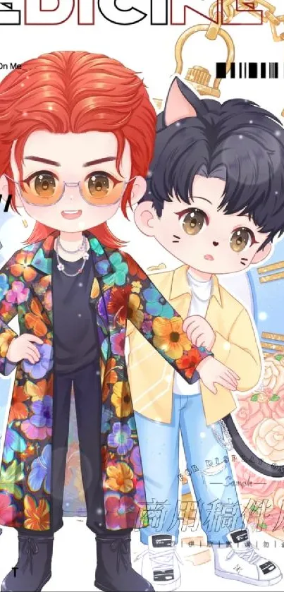 Cute Anime Duo Wallpaper - free download