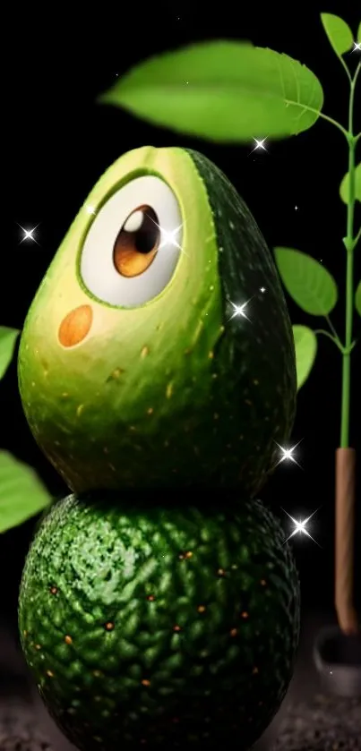 Cute Avocado Mobile Wallpaper - free download