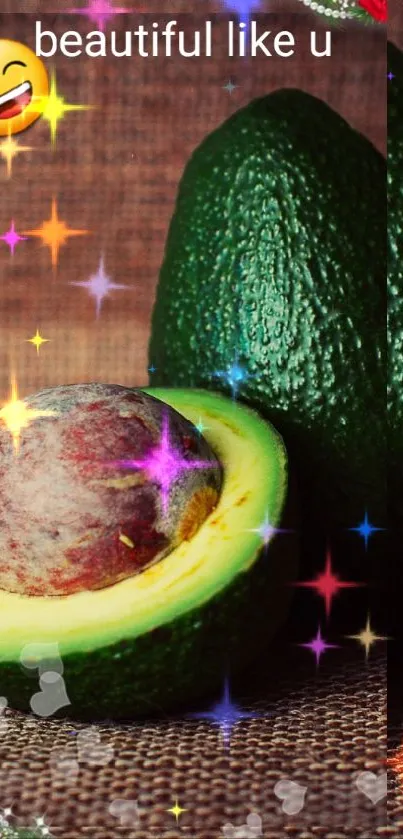 Cute Avocado Phone Wallpaper - free download