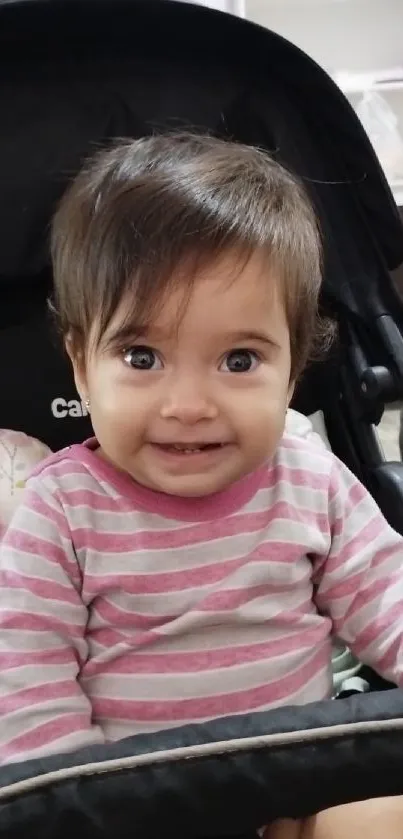 Cute Baby in Striped Shirt - free download