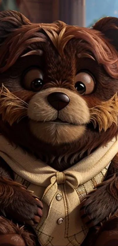 Cozy Bear in Rustic Room - free download
