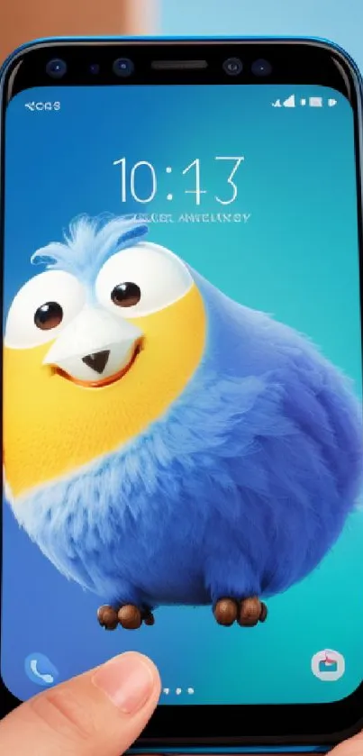 Cute Blue Bird Wallpaper - free download