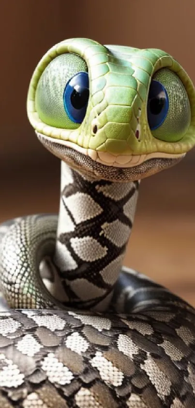 Cute Cartoon Snake Wallpaper - free download
