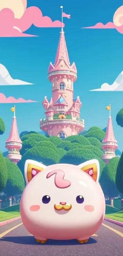 Cute Castle Cartoon Wallpaper - free download