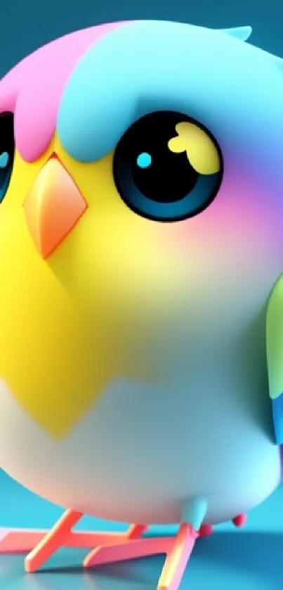 Cute Colorful Bird Wallpaper - free download