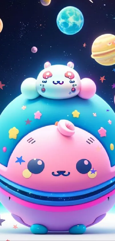 Cute Cosmic Cartoon Design - free download