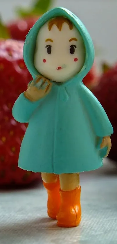 Cute Figure with Strawberries - free download