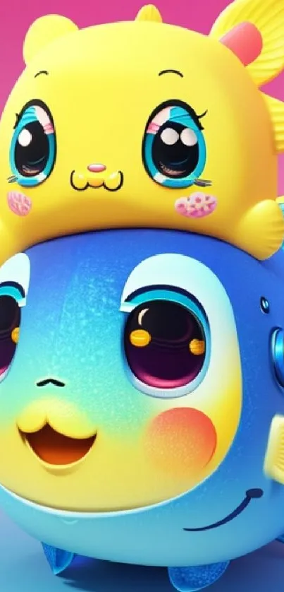 Cute Fish and Friend Wallpaper - free download