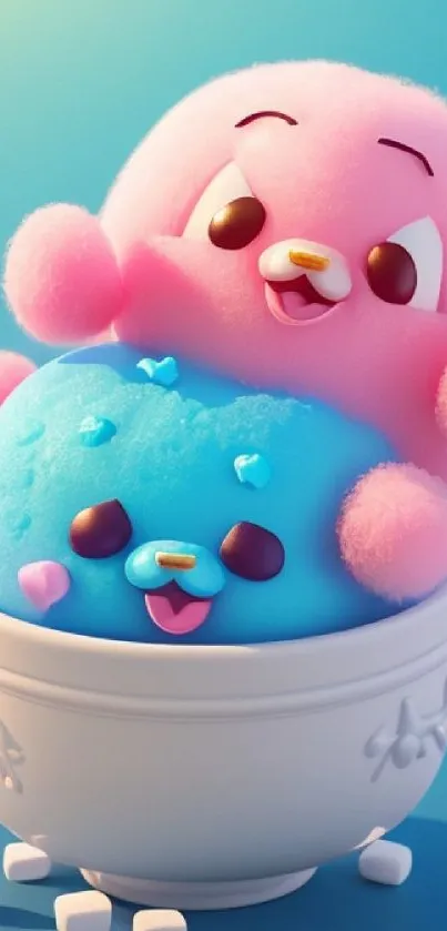 Cute Fluffy Characters Wallpaper - free download
