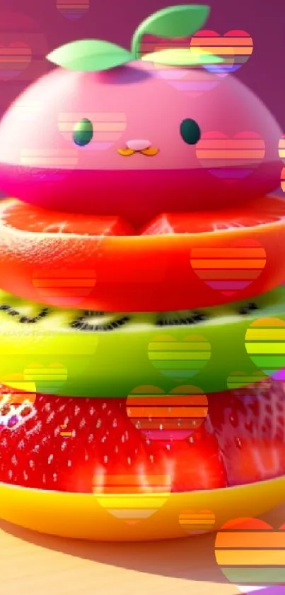 Cute Fruit Stack Art - free download