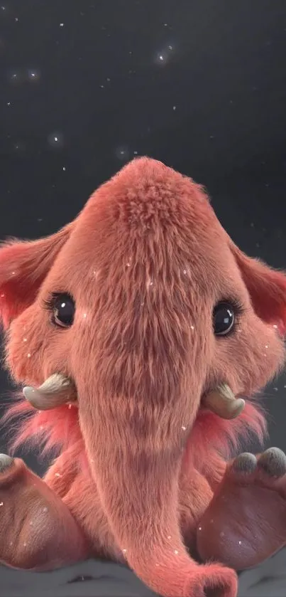 Cute Furry Cartoon Elephant - free download