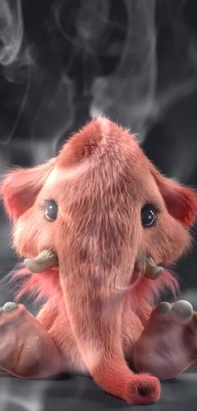 Cute Furry Elephant Wallpaper - free download